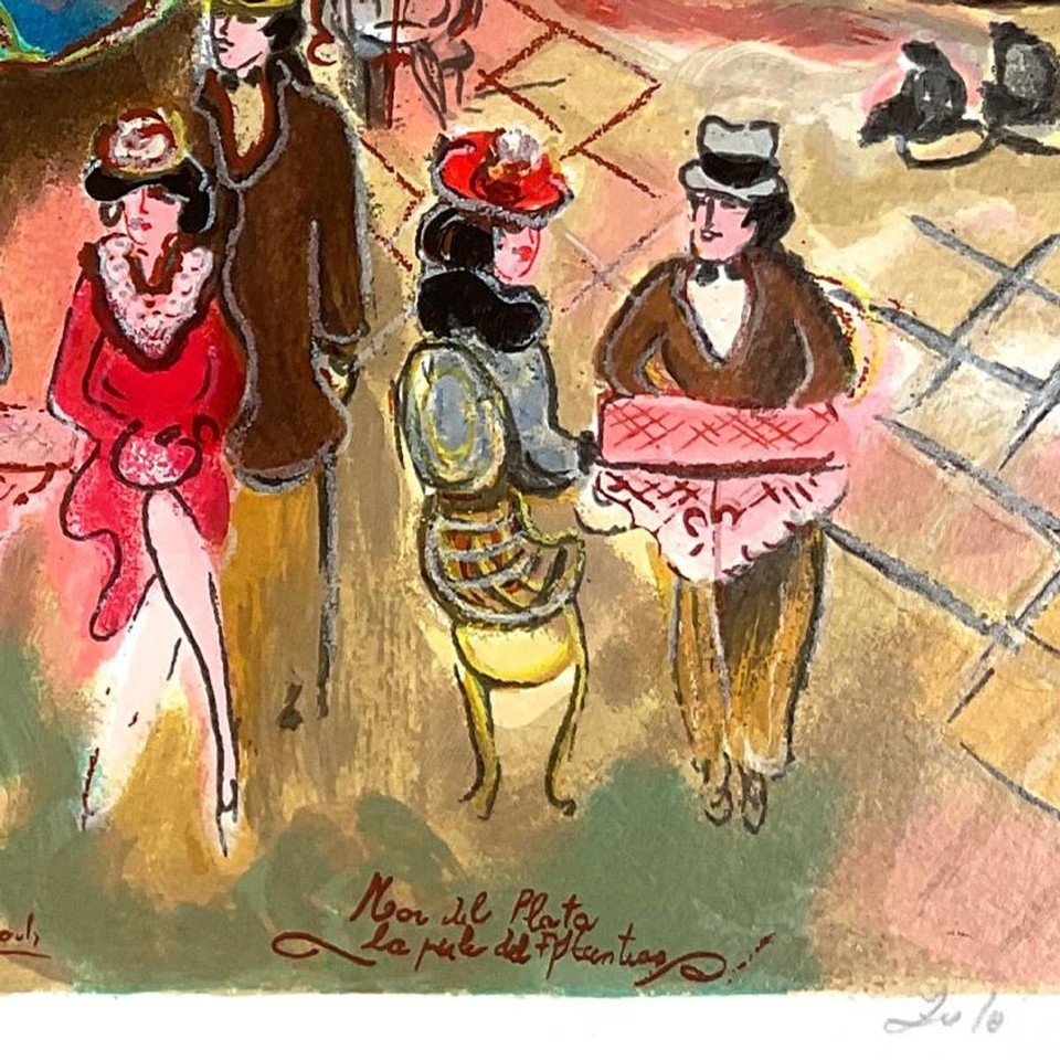 Zule Moskowitz, "Mar De Plata" Limited Edition Serigraph, Numbered and ...