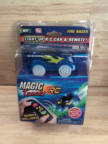 Magic Tracks R/C Car w/ Remote "Fire Racer" Light & Sound Effects, Kids ...