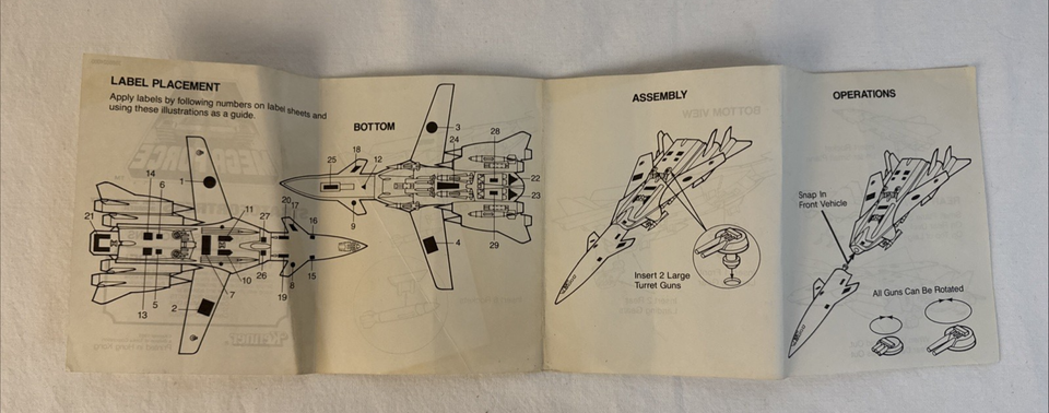 Vintage Kenner 1989 Mega Force V-Rocs STRATOFORTRESS Air Superiority ...