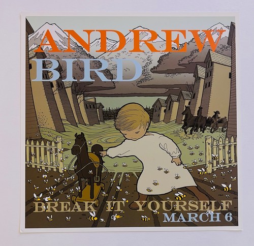 Andrew Bird: Break It Yourself double-sided album poster flat - 12"x12 ...
