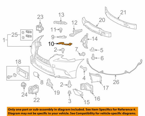 52136-53020 Toyota Bracket, front bumper, no.1 lh 5213653020, New ...