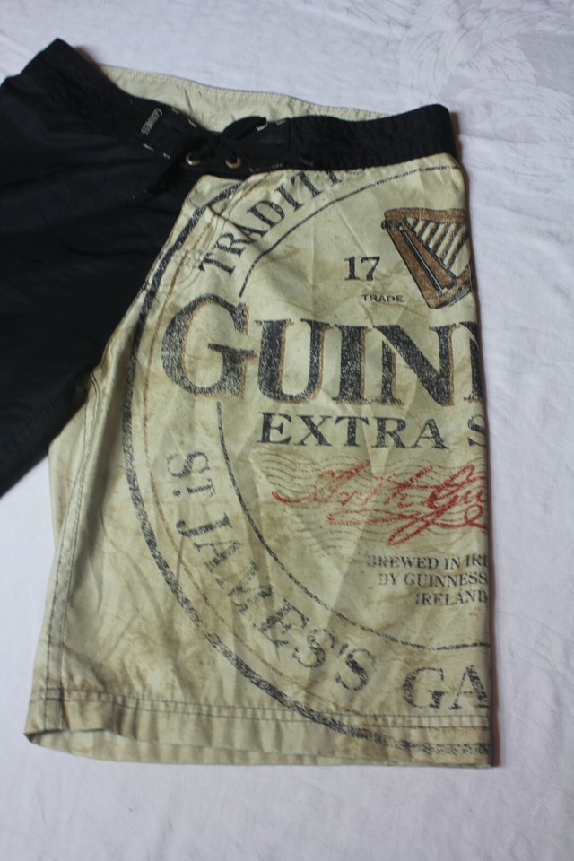 Authentic Mens Guinness Irish Beer Stout Swim Trunks Suit Size 30 | eBay