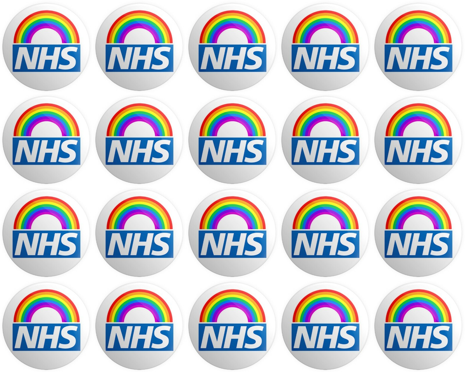 NHS ; Pin B Bs BRITISH NATIONAL HEALTH SERVICE SUPPORT RAINBOW ￡0.99 ...
