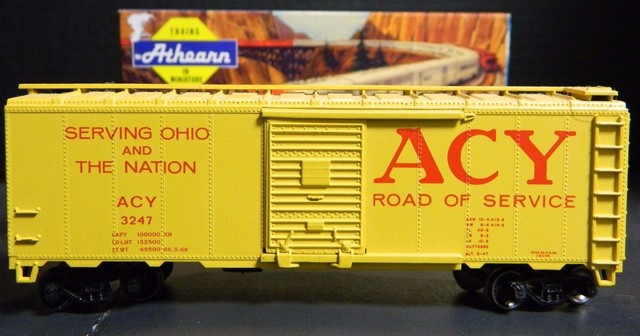 HO Athearn 1212 Akron Canton & Youngstown 40' AAR Boxcar ACY 3247 Kit ...