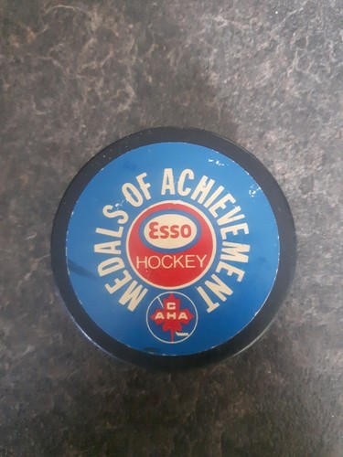 Vintage Esso Medals Of Achievement CAHA Hockey Puck | eBay