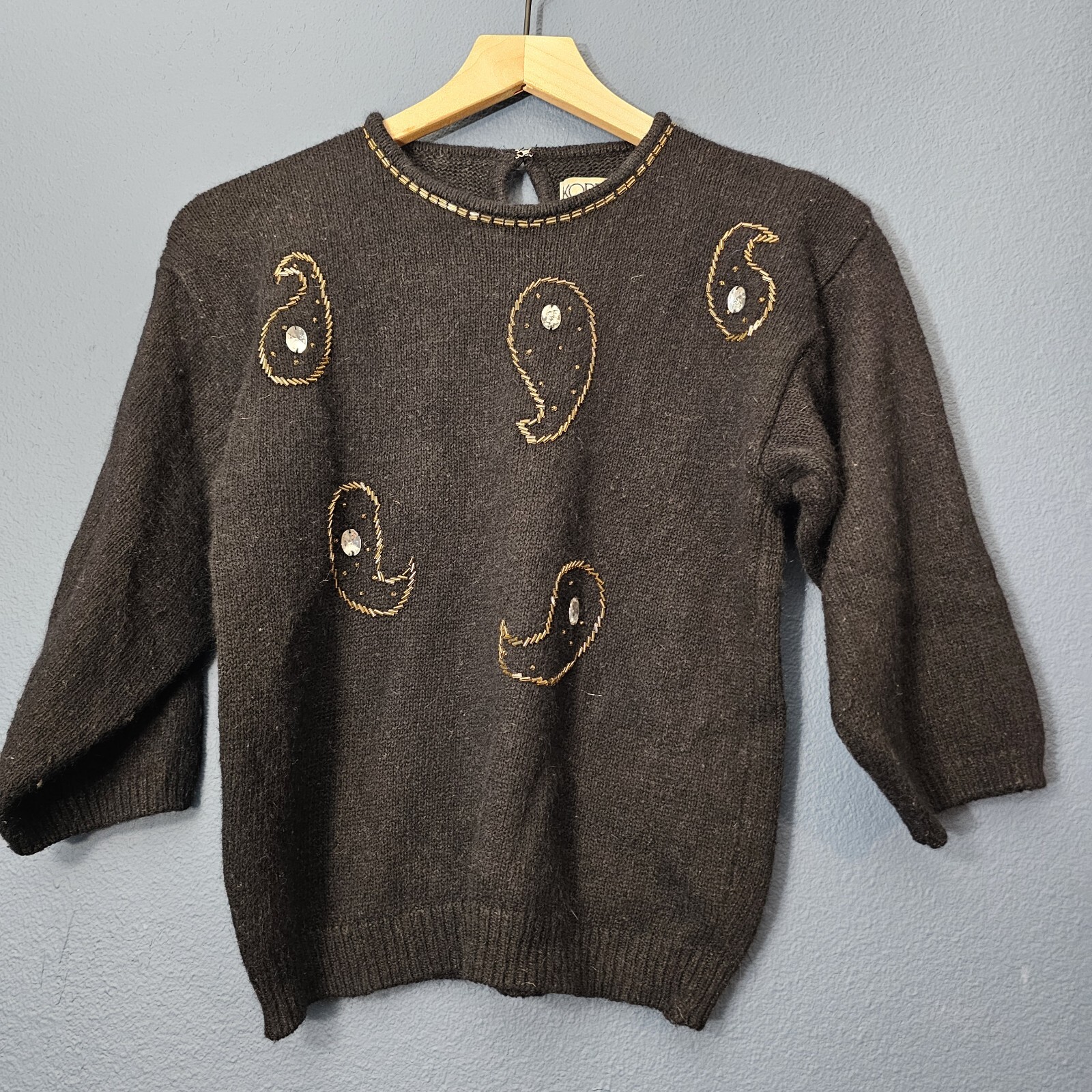 Vintage Koret Petites Silk And Angora Blend Black Bea… - Gem