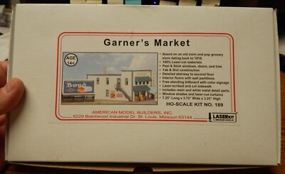 AMERICAN MODEL BUILDERS 189 GARNER'S MARKET BUILDING KIT NEW IN BOX HO ...