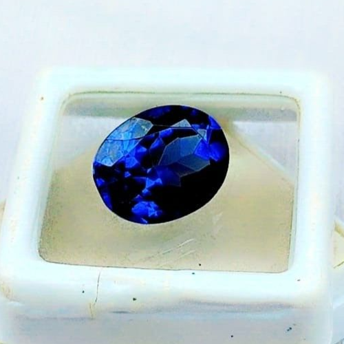 GGL Certified Lab Created 8.10 CT Tanzanite Oval Shape Loose Gemstone ...