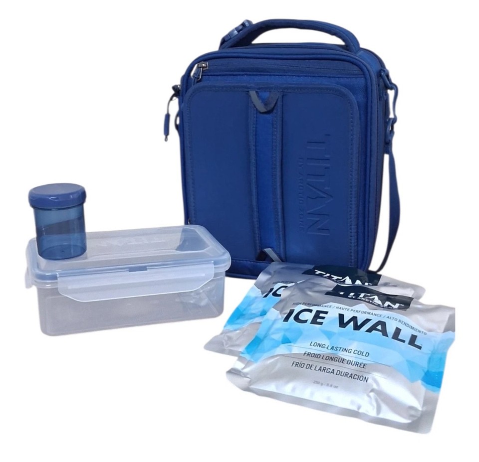 Titan Deep Freeze Expandable Lunch Box Bonus 2 Ice Walls + Leakproof ...