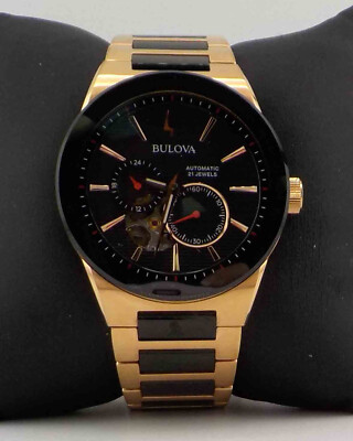 BULOVA LATIN GRAMMY AUTOMATIC EXHIBITION CASEBACK 41MM MEN'S WATCH ...