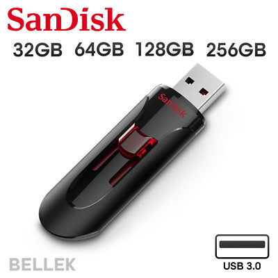 SanDisk USB Memory Stick Cruzer Glide 32GB 64GB 128GB 256GB 3.0 Flash ...