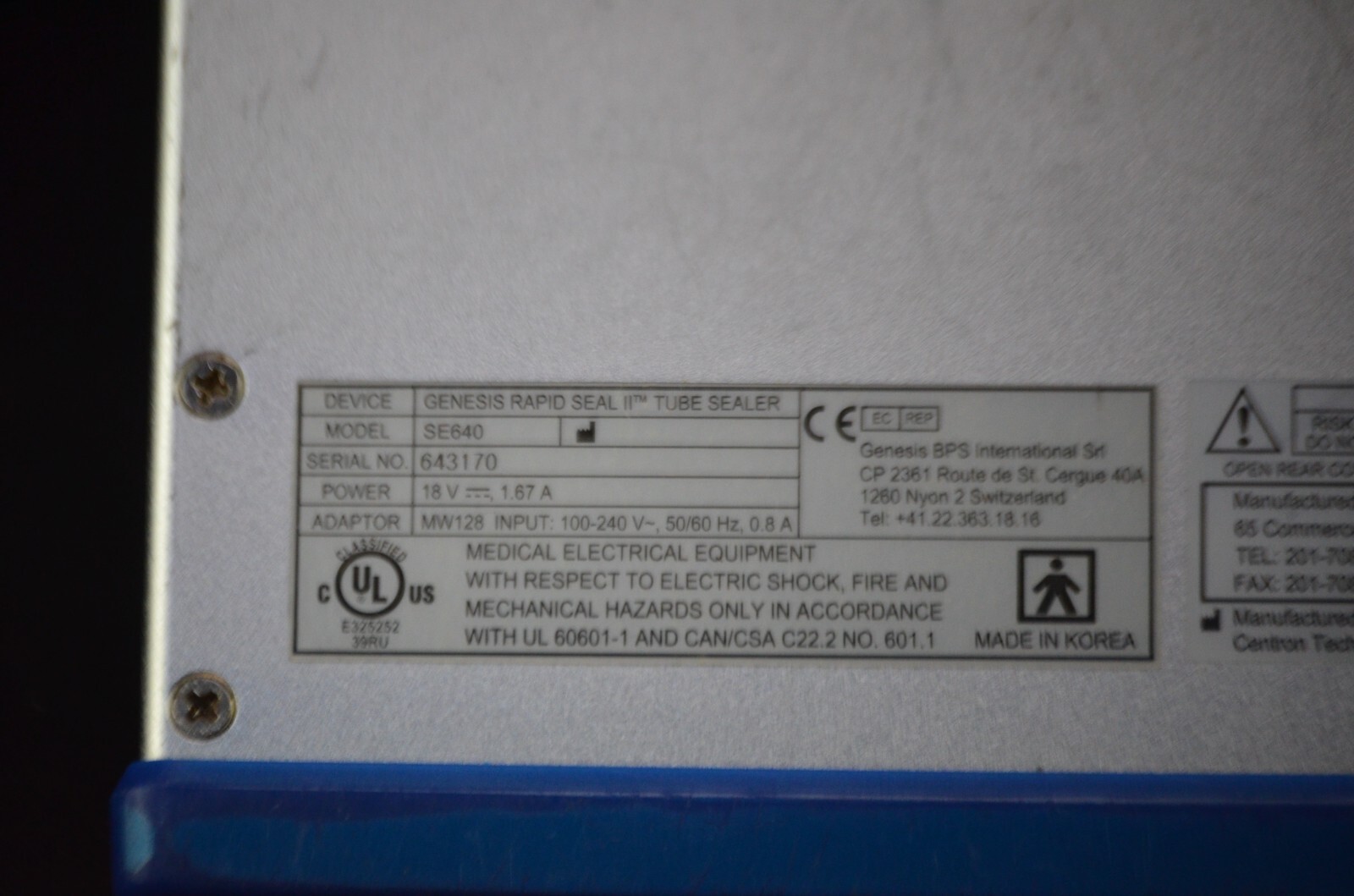 Genesis SE640 Portable Rapid Seal II Tube Sealer | eBay