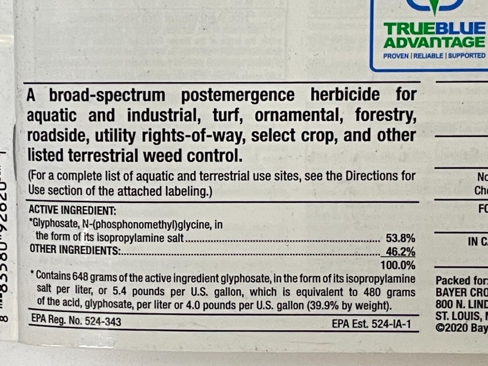 Roundup Custom - 2.5 Gallons (53.8% Aquatic Glyphosate) | eBay
