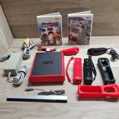 Nintendo Wii Mini RVL-201 USA Video Game Home Console With Controllers ...