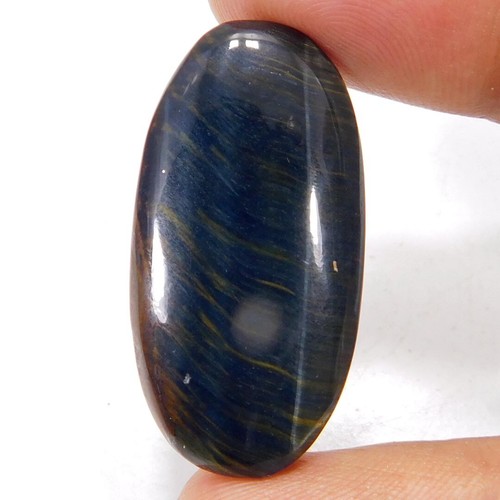 33.80Cts. Natural Untreated Multi Blue Tiger Eye Oval Cabochon Loose ...
