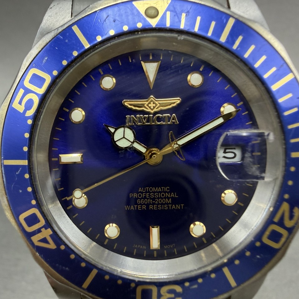 Invicta Pro Diver Watch Men 41mm Blue Dial Two Tone Date 8928 Automatic ...