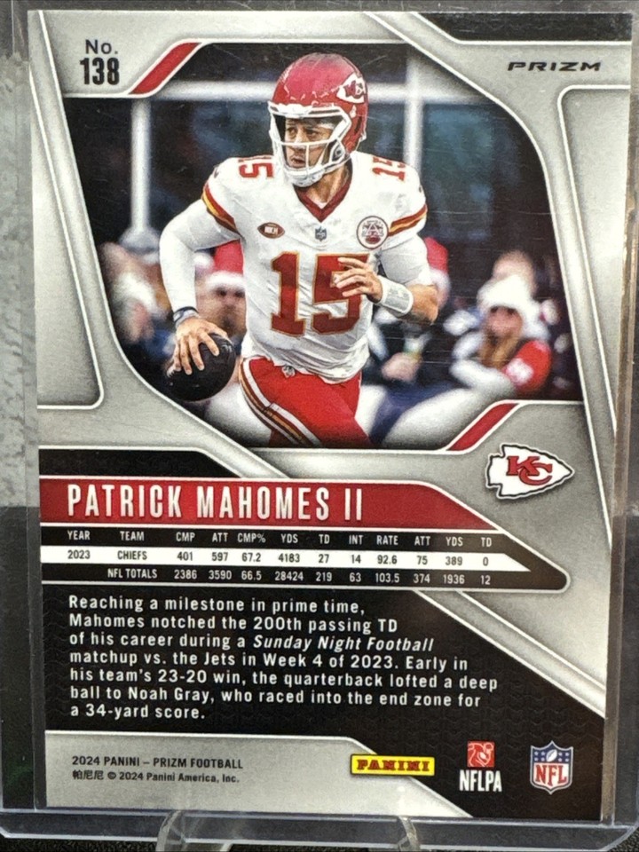 2024 Prizm - Patrick Mahomes II Orange Prizm Disco #138 | eBay