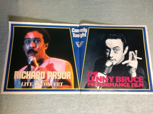 Old Vintage 1982 Richard Pryor Lenny Bruce Video Store Promo Poster 24 ...