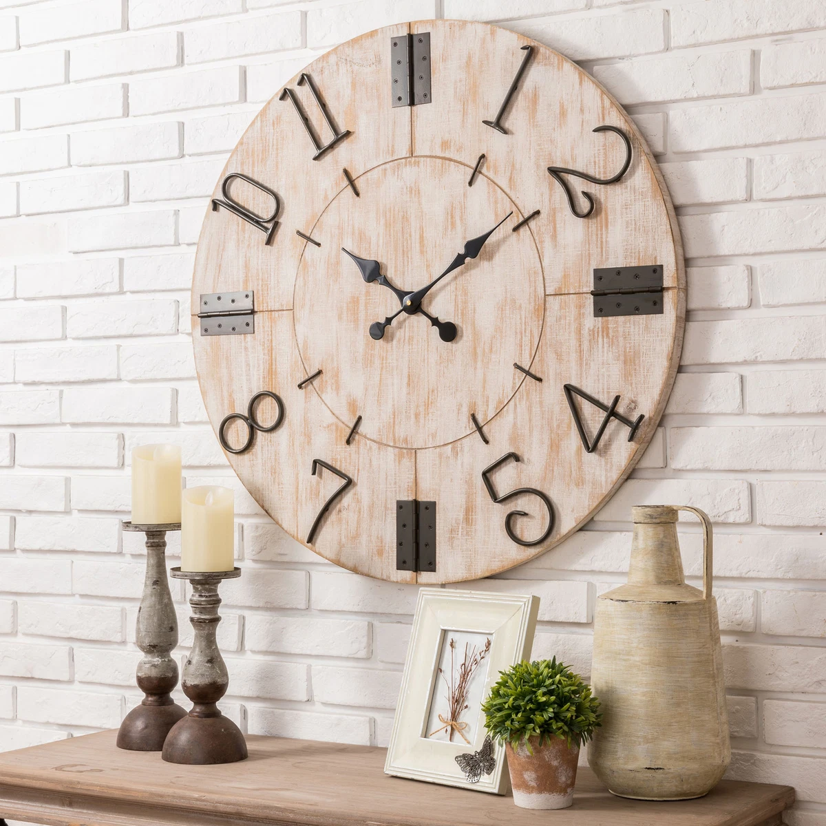 Rustic Wood Wall Clock
