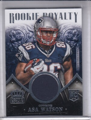 ASA WATSON 2014 Crown Royale Rookie Royalty Matls #RR5 436/499 Patriots ...