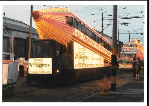 Tram Photo Blackpool Corporation Tramways Rocket Car 732 Advertising ...