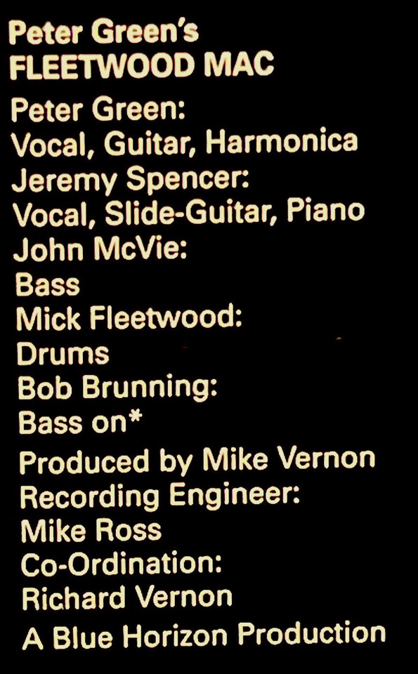Peter Green's Fleetwood Mac 180 Gram 2014 Reissue LP Sealed BHZ1-795431 ...