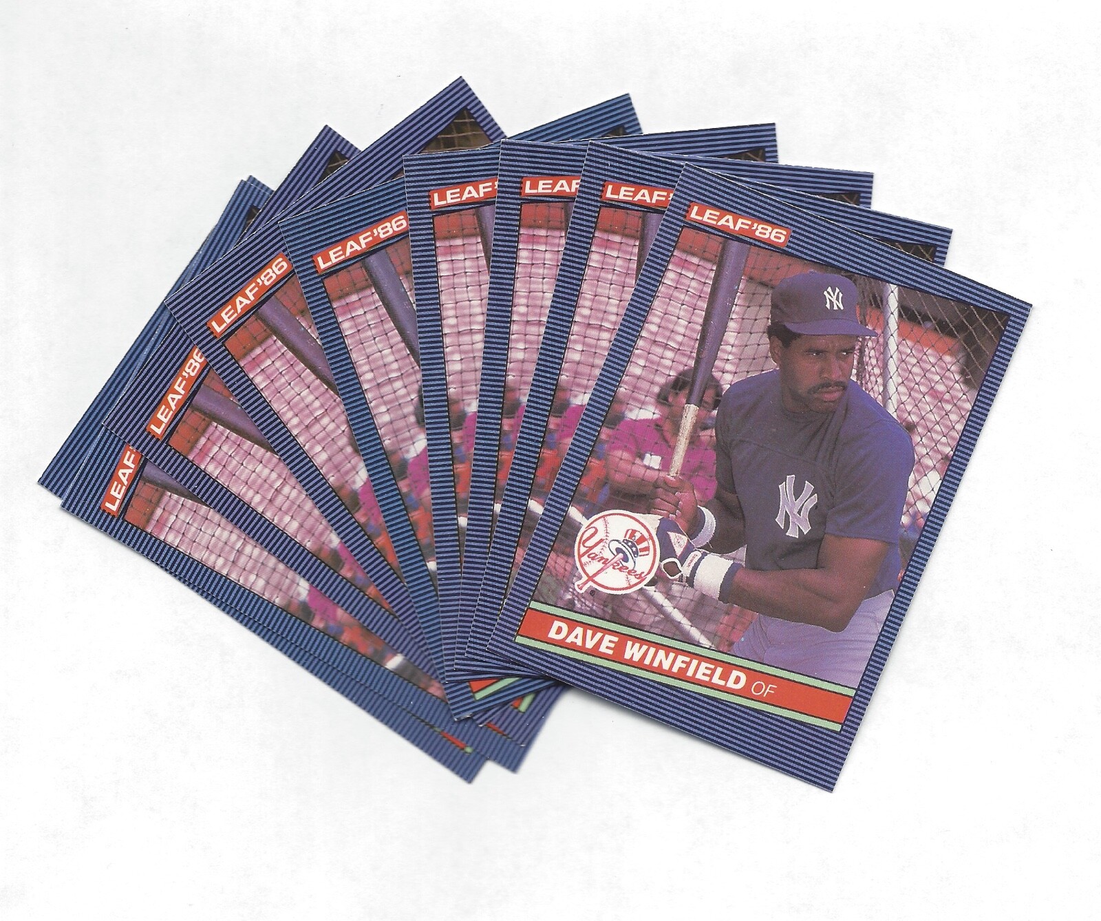 LOT OF NINE 1986 LEAF BASEBALL #125 DAVE WINFIELD PACK FRESH MINT .99 ...