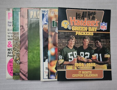 (x7) Green Bay Packers Magazines / Calendar 1984 Hardee's NFL Brett ...