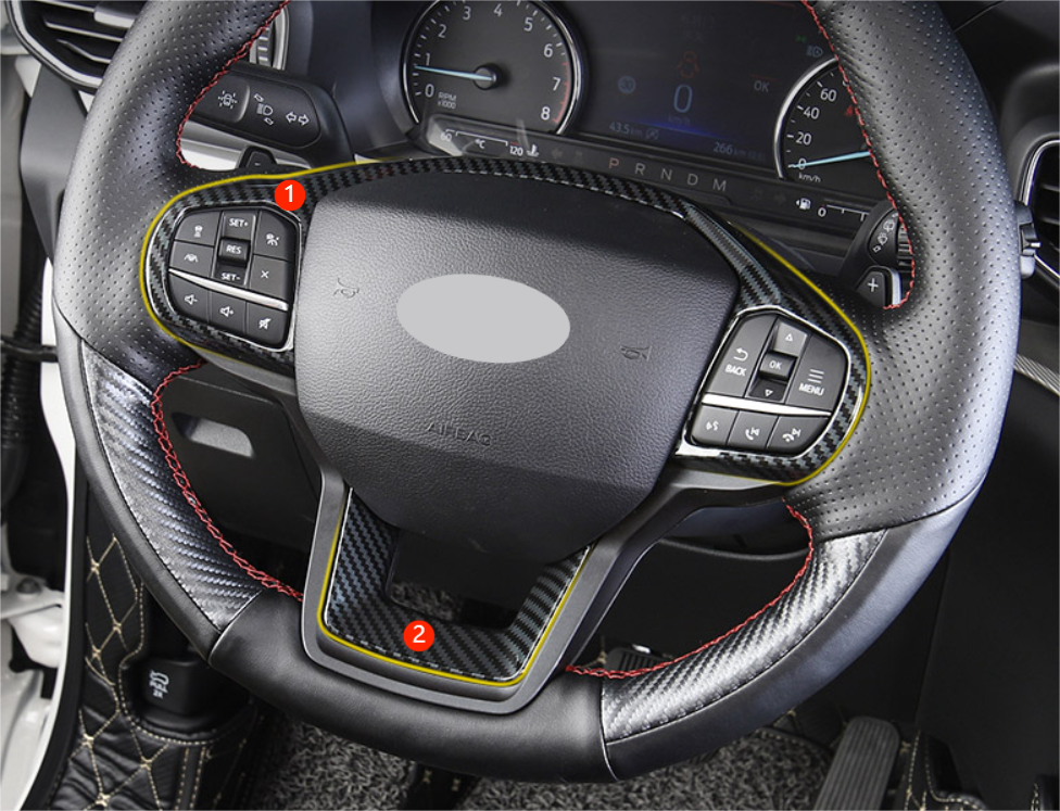 Steering Wheel U Shape Cover Trim For 2020-2023 Ford Explorer 2pcs ...