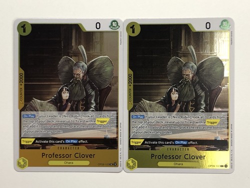 2x Professor Clover OP09-102 Emperors in the New World Foil English ...