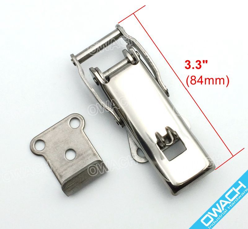 3" Stainless Steel Draw Latch Secondary Catch, with Spring, Toggle ...