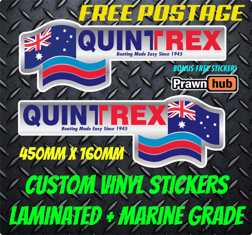 QUINTREX BOAT DECALS - Set of 2x - FREE BONUS STICKERS | eBay