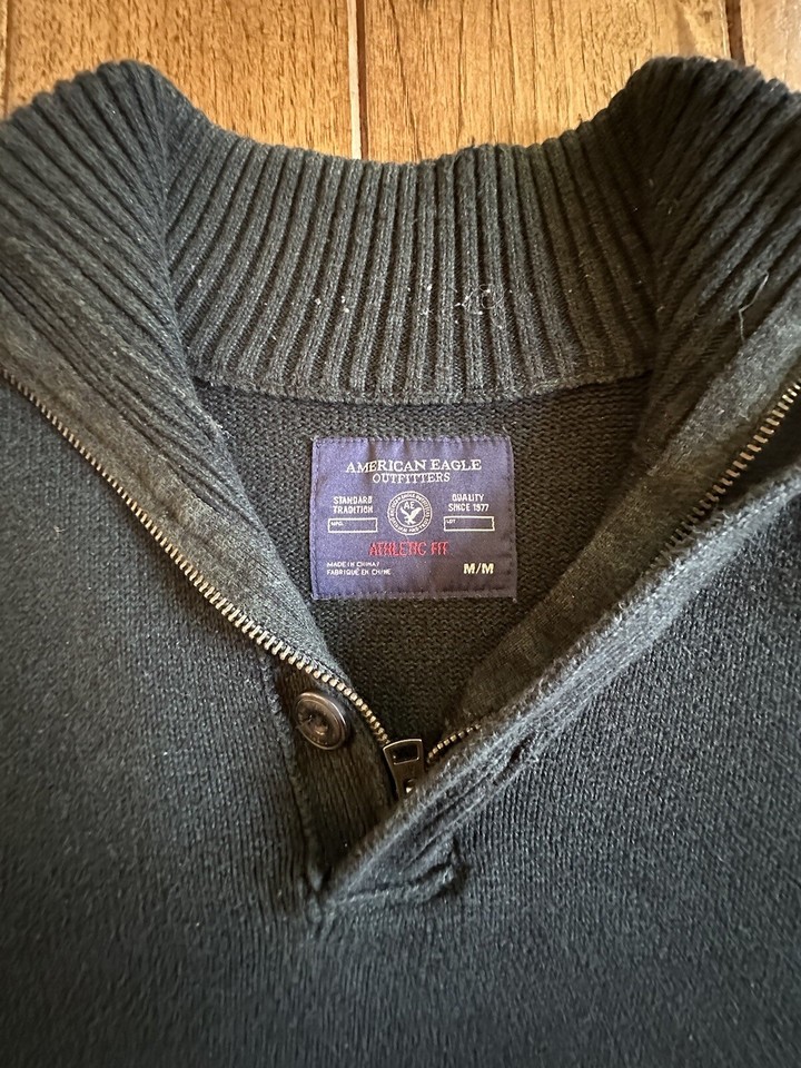 Men’s American Eagle Quarter Zip Sweater (Size M) | eBay