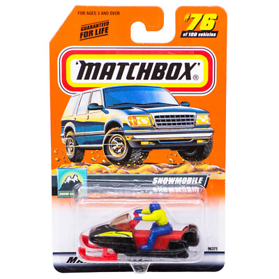 Matchbox #76 Snowmobile Black Snow Explorer Series 2000 New On Card | eBay