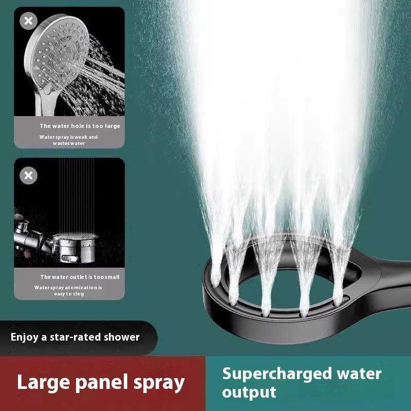 Travel Portable Bathroom Boosting Shower Head Circle High Pressure ...