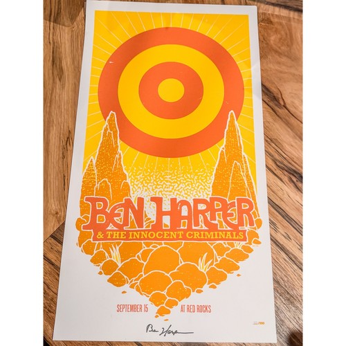 Ben Harper and The Innocent Criminals Signed/Numbered 2015 Red Rocks ...