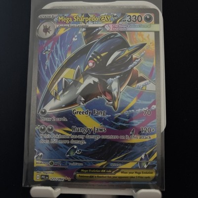 Mega Sharpedo EX SIR 127/094 Pokemon Mega Evolution Phantasmal Flames ...