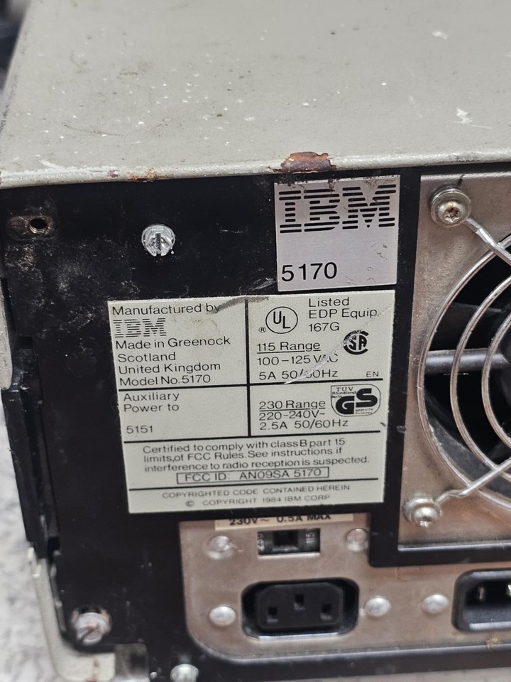 Vintage Retro IBM Personal Computer AT 5170 6133904 Stacked Powers ...