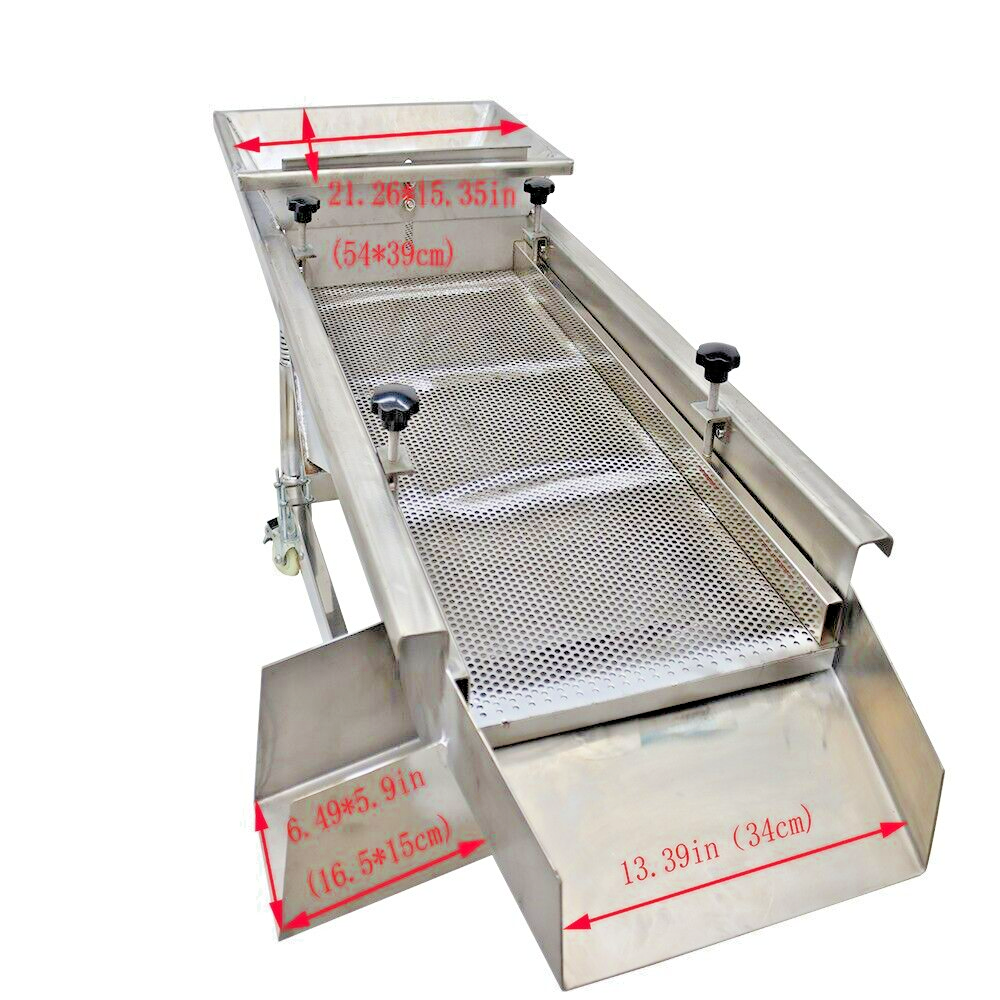 220V Electric Linear Vibrating Screen Stainless Shaker 6mm Oscillating ...