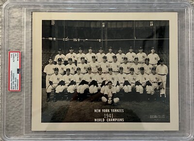 1941 New York Yankees World Champions Team Photo By Cosmo - Sileo PSA ...