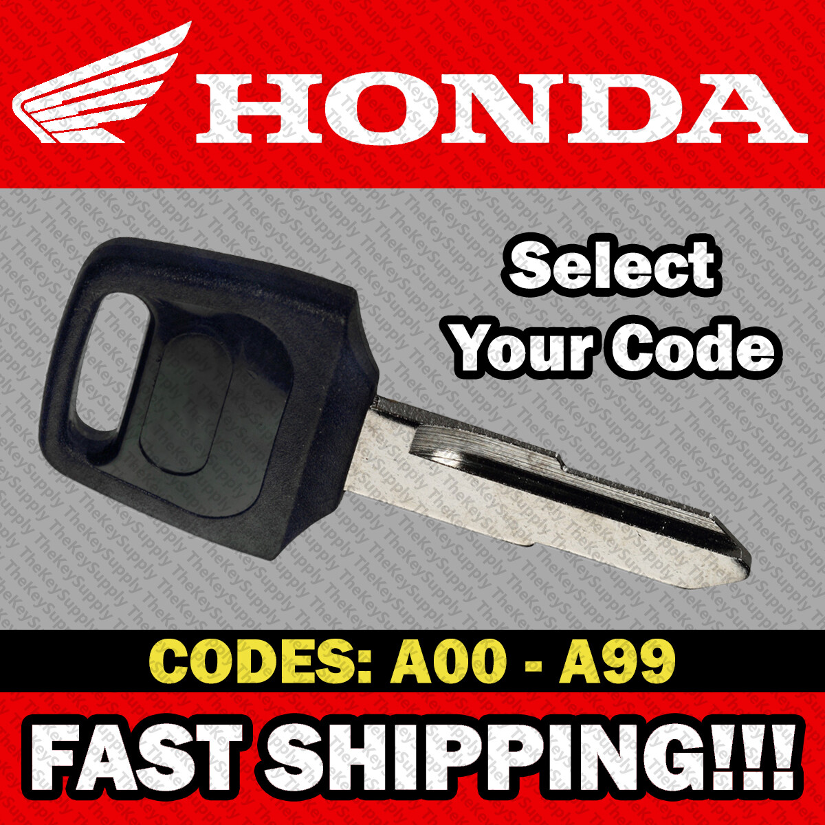 Honda Motorcycle Replacement Key Cut to Code A00 - A99 | eBay