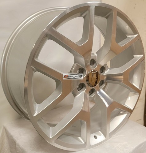 24" GMC Sierra OE Style Wheels Silver Rims Denali Yukon Silverado Tahoe ...