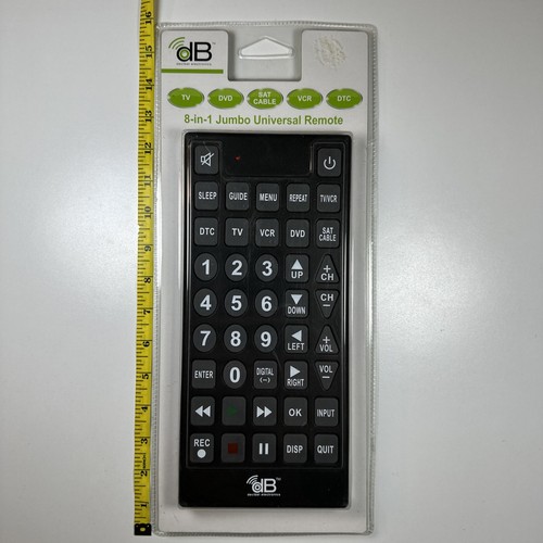 Decibel Electronics 8-in-1 Jumbo Universal Remote TV, VCR, DVD, SAT ...