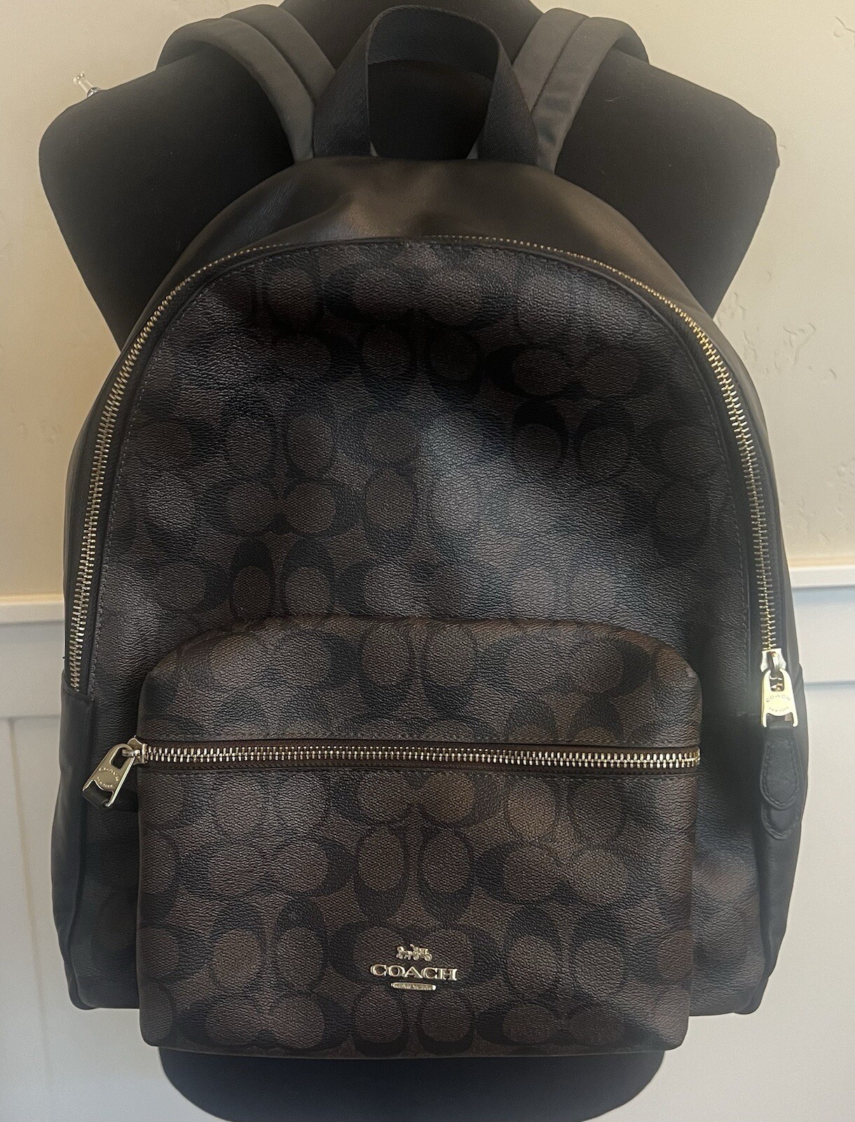 Coach Coated Canvas Signature Charlie Backpack - Gem