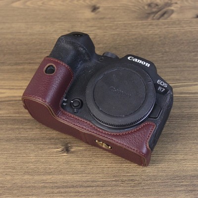 Genuine Real Leather Half Case Grip for Canon EOS R7 | eBay