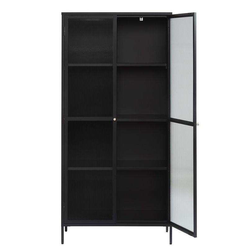 Black Metal Display Cabinet