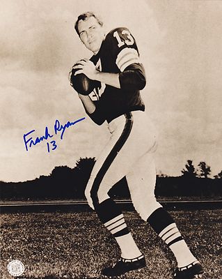 FRANK RYAN CLEVELAND BROWNS ACTION SIGNED 8x10 | eBay