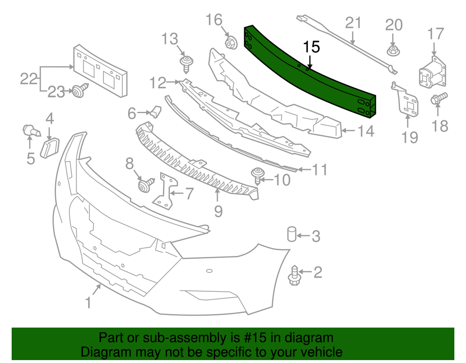 Genuine Nissan Impact Bar 62032-3TA2A | eBay