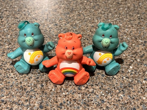 3 Kenner Vintage Plastic Pose-able Care Bears 1980's Wish Cheer Bears ...