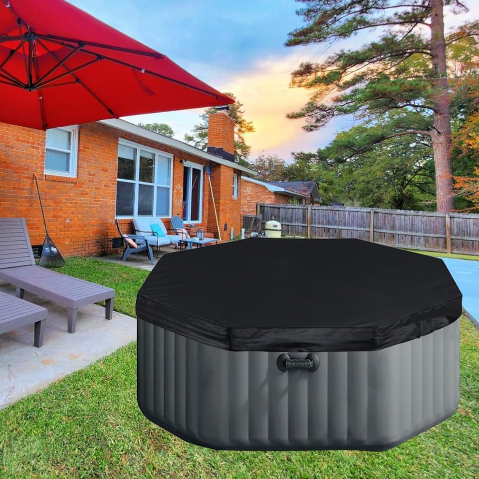 Octagon Hot Tub Cover Waterproof Heavy Duty Outdoor Octagonal Spa Pool ...